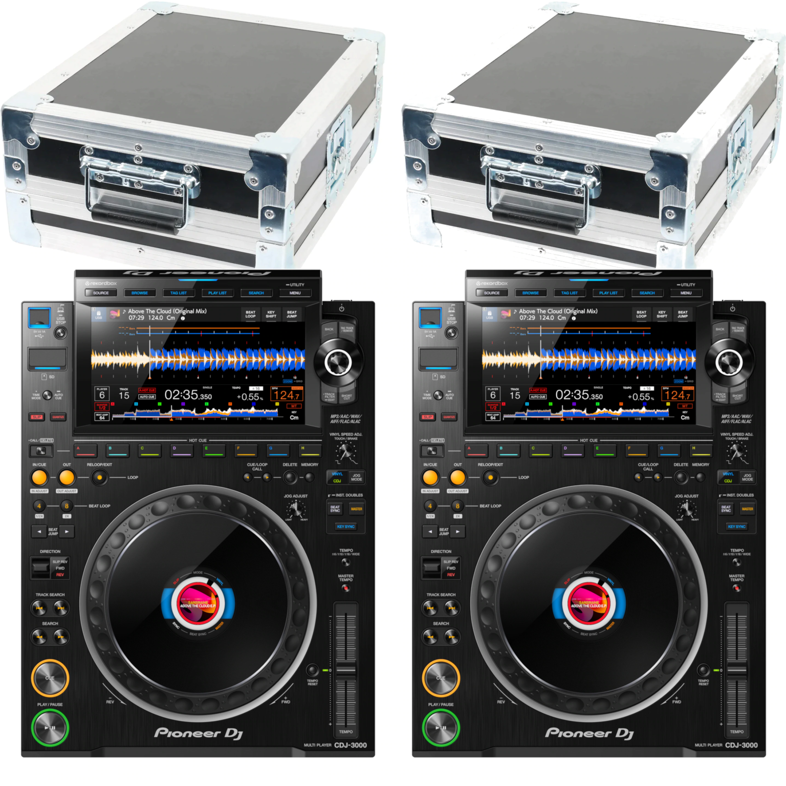 Pioneer CDJ-3000 (2x) + Innox FC-PIO-CDJ-3000 Flight Case (2x ...