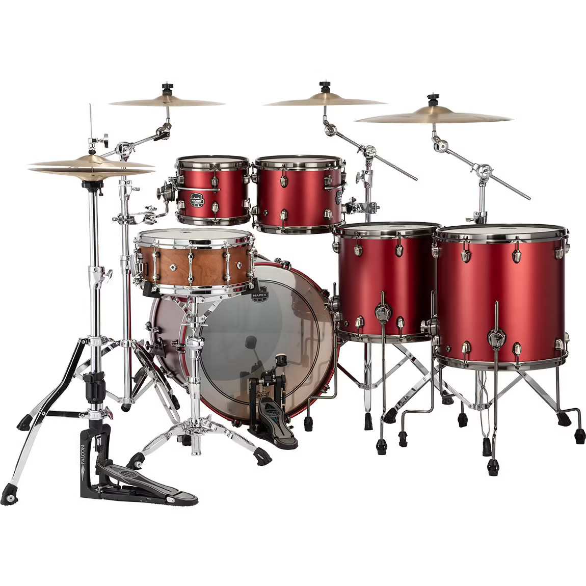 Mapex SE628XM Saturn Evolution Maple Stage+ Tuscan Red 5-Piece Shell Set - ProAudioMarket